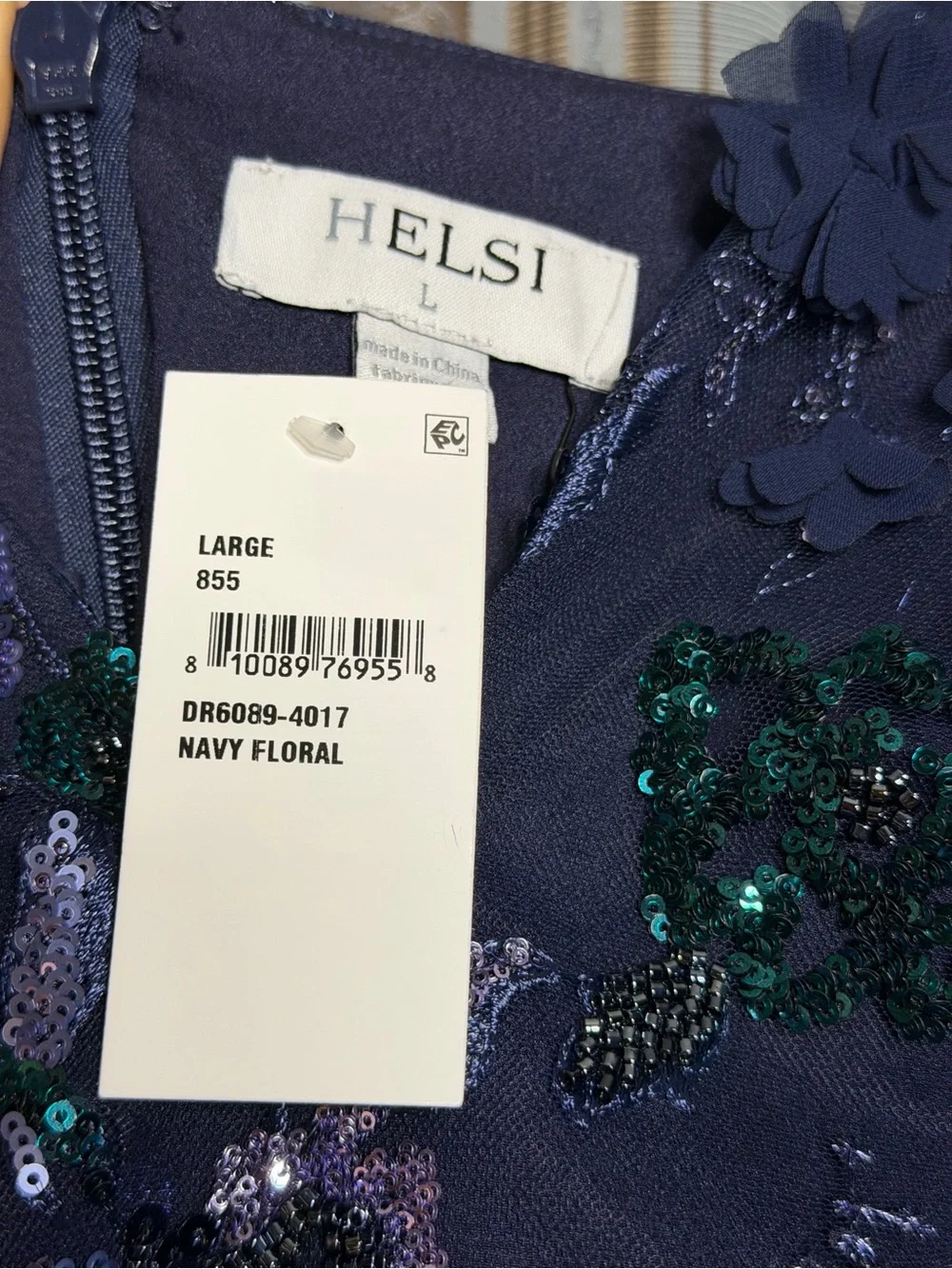Helsi | Dresses | Helsi Nora Deep Vneck Sequin Applique Midi Dress In ...
